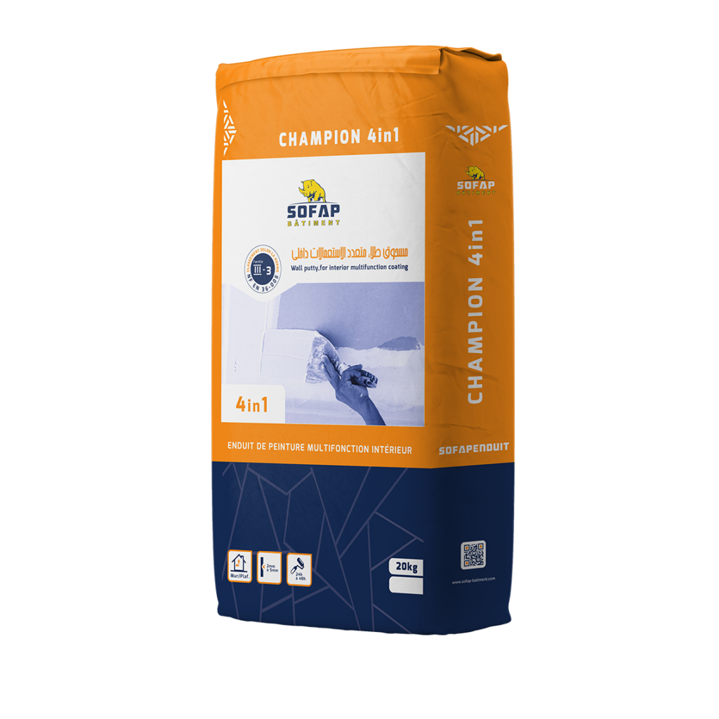 CHAMPION 4 IN 1 - Enduit Multifonction - SOFAP Bâtiment